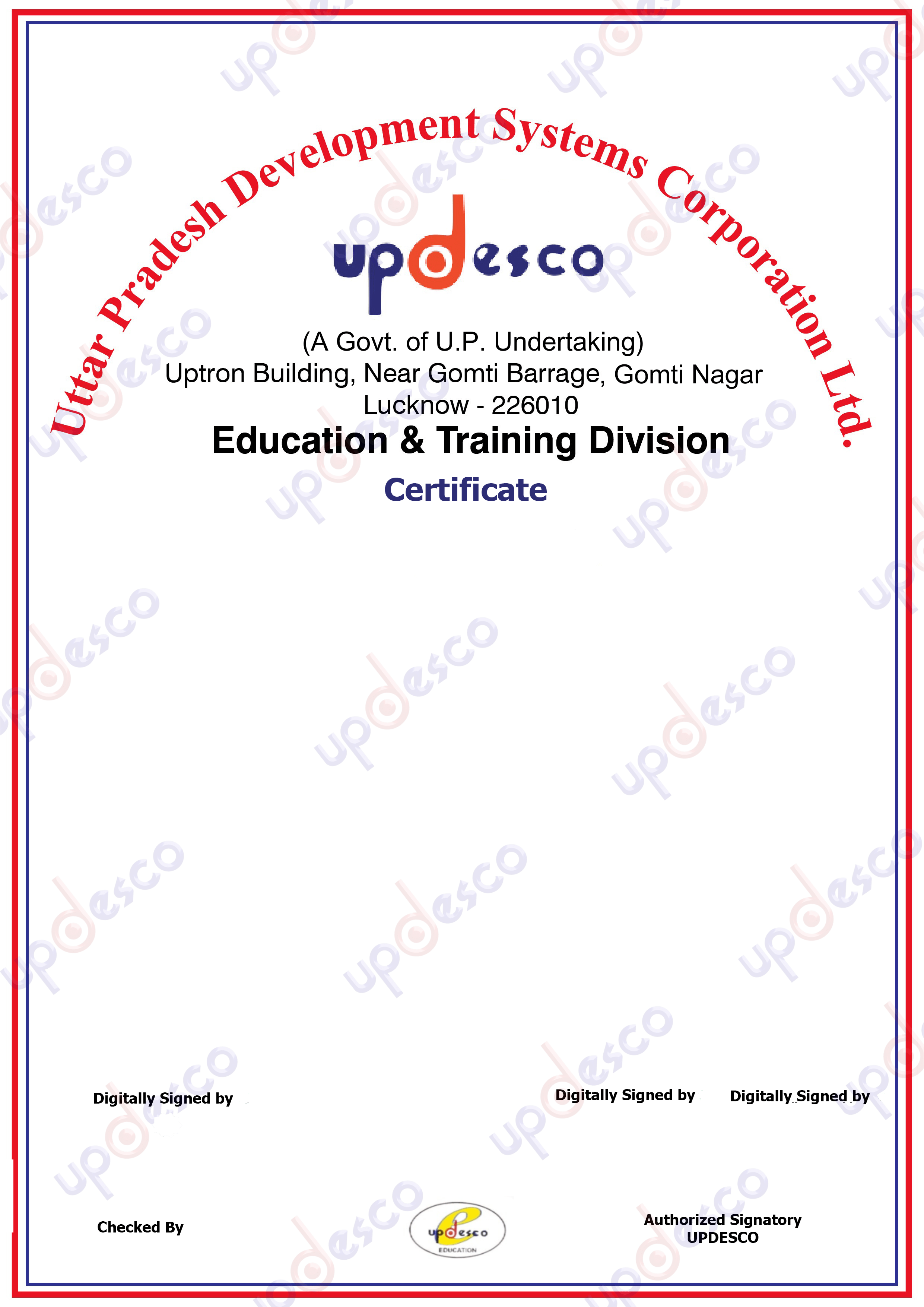 student certificate